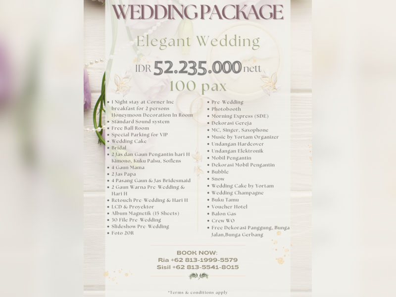 Wedding Package – Rogers Hotel Manado, Manado | Official Site