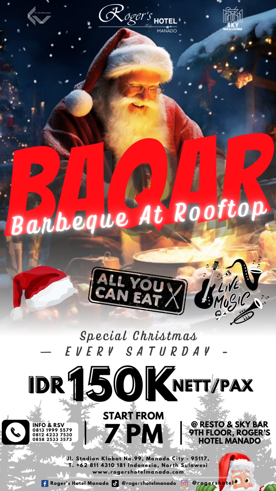 Barbeque at Rooftop - Rogers Hotel Manado, Manado | Official Site